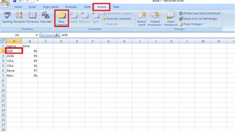 Cara Insert Comment Di Excel