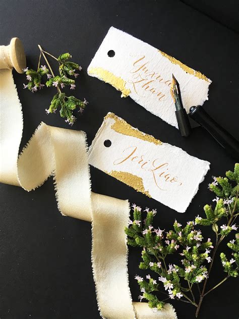 Easy Gold Leaf For Calligraphy Beginners By Moon And Tide Calligraphy