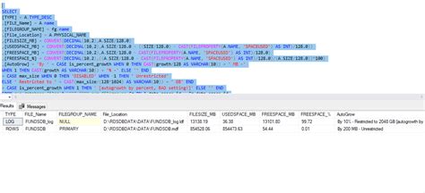 Sql Server Recommended Auto Grow Settings Suitable For Database Whose Size Is 86766625 Mb