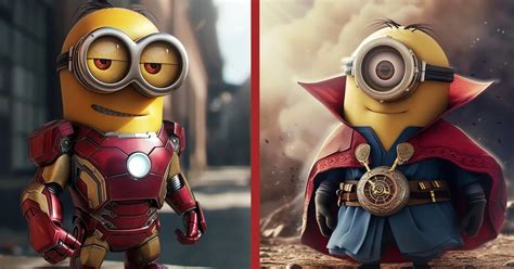 Marvel Iron Man Thanos 11 Minions Imaginés En Personnages Du Mcu