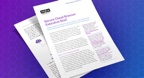 Secure Cloud Browser Executive Brief Menlo Security