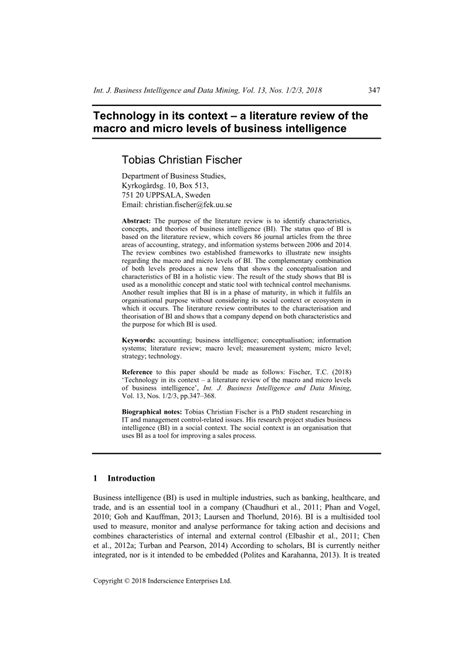 Pdf Technology In Its Context A Literature Review Of The Macro And