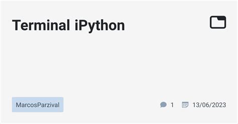 Terminal Ipython · Marcosparzival · Tabnews