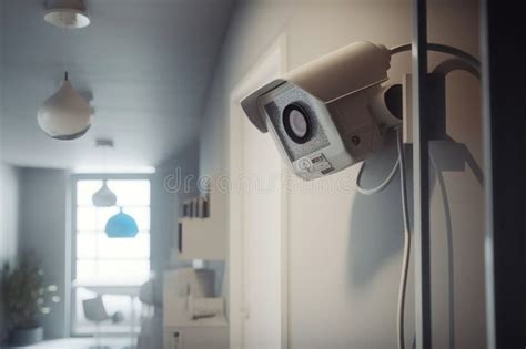 Security Camera Targeting A Detected Intrusion Ai Generated Stock Illustration Illustration