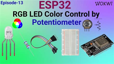 Esp32 Rgb Led Color Control With Potentiometer Easy Esp32 Tutorial