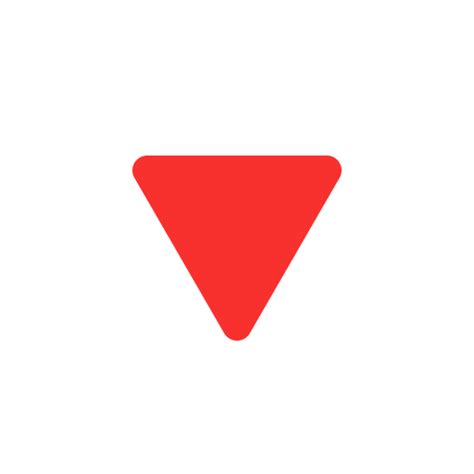 Red Triangle Pointed Down Flat Icon Fluentui Emoji Flat Iconpack Microsoft