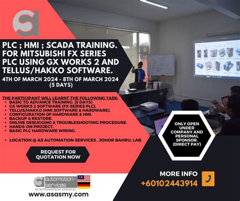 Plctraining Hmicertification Scadacourse Johorbahru Mitsubishifx Gxworks2 Tellussoftware