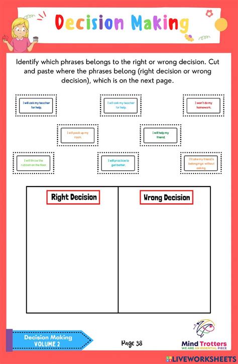 Decision Making Interactive Worksheet