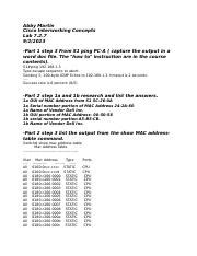 Understanding Cisco Interworking Concepts Lab Results MAC Course Hero