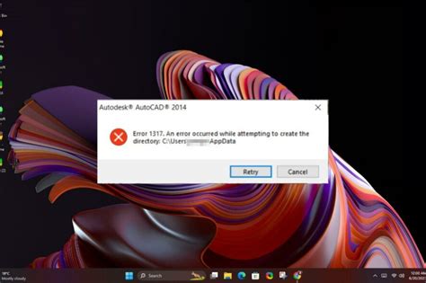 fix an error occurred while attempting to create the directory on windows 11