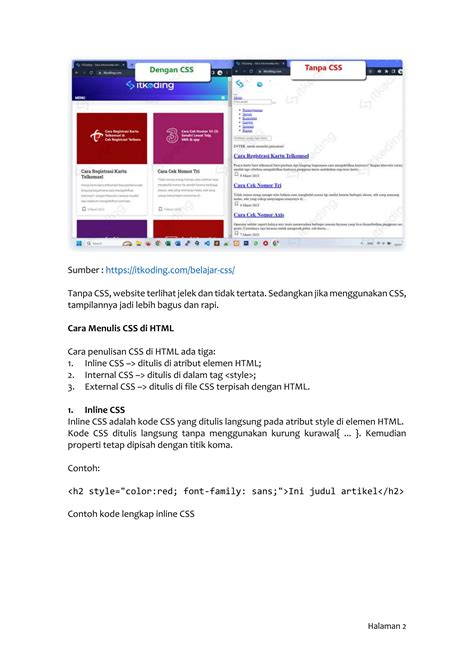Pengenalan Dasar Dasar Web Dengan Cssdocx