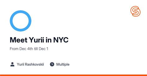 Yurii Rashkovskii On Linkedin Meet Yurii In Nyc