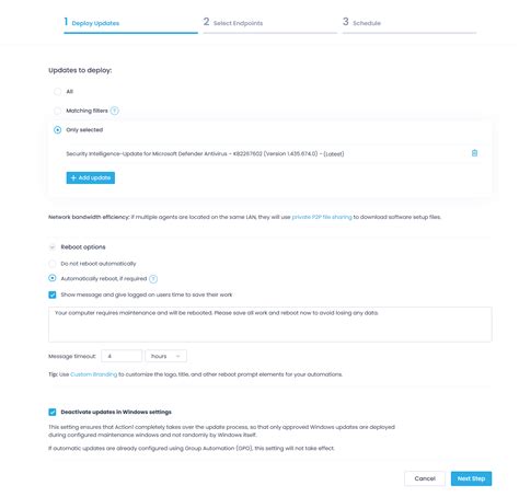 Roll Out And Deploy Updates Documentation Action1