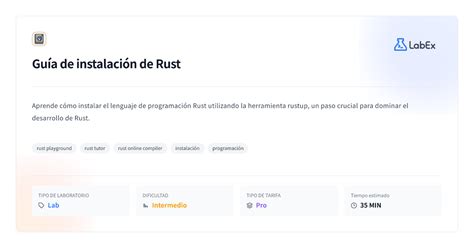 Guía De Instalación De Rust Labex