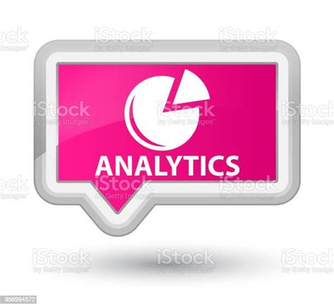 Analytics Prime Pink Banner Button Stock Illustration Download Image