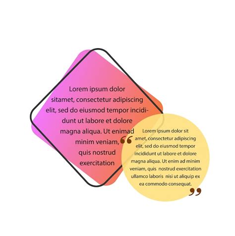 Premium Vector Text In Square Box And Quote In Circle