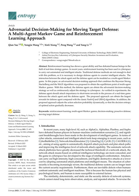 pdf adversarial decision making for moving target defense a multi