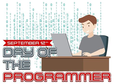 프로그래머의 날 포스터 무료 벡터