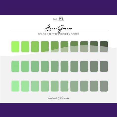 Lime Green Color Scheme Procreate 30 Color Palette Swatches Hex Codes Pdf Swatch Jpeg Png