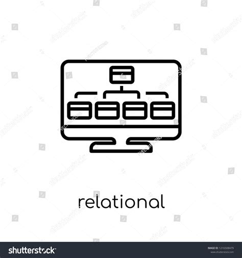 Relational Database Management System Icon Trendy Stock Vector Royalty Free 1216508479