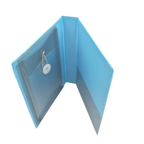 Custom PP File Folder Document Organizer With Inside Pocket Ring Binder For Office Supplies