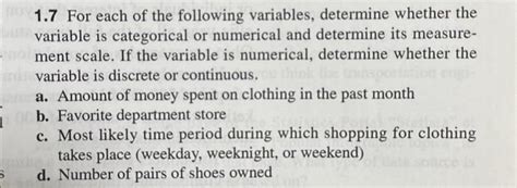Solved For Each Of The Following Variables Determine Chegg