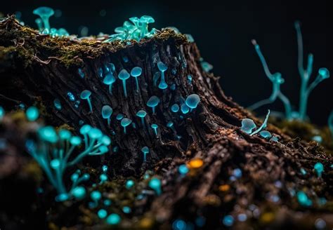 Spectral Illumination A Glowing Ethereal Landscape Premium Ai