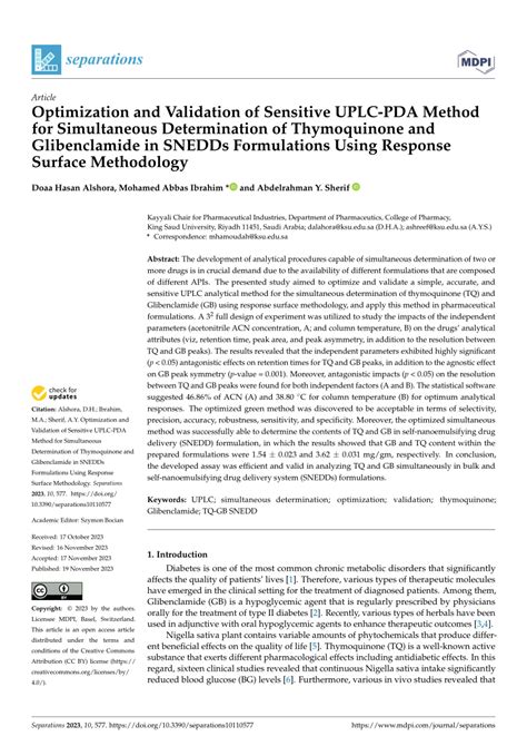 Pdf Optimization And Validation Of Sensitive Uplc Pda Method For Simultaneous Determination Of
