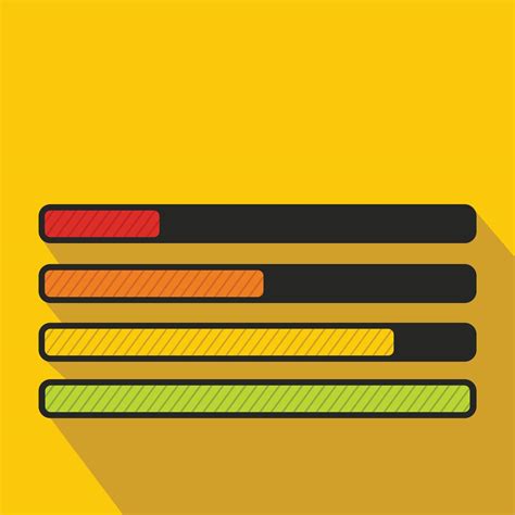 Progress Loading Bar Icon Flat Style Vector Art At Vecteezy