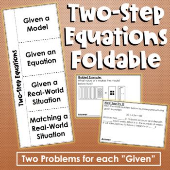 Solving Two Step Equations Foldable By Catnip S Word Walls TPT