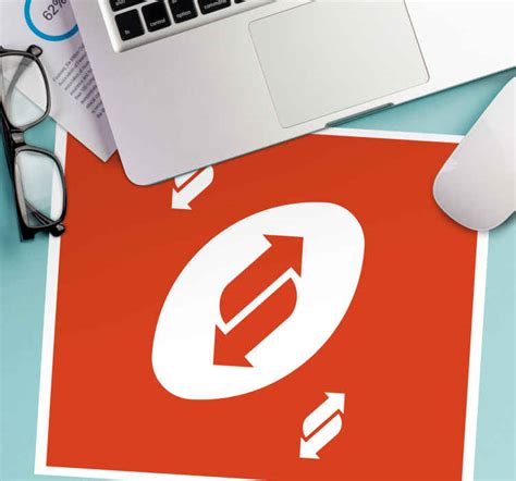 Tapis De Souris Carte Uno Sens Inverse Rouge TenStickers