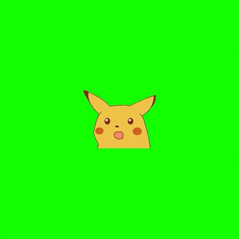 Surprised Pikachu Green Screen Greenscreen Pikachu Green