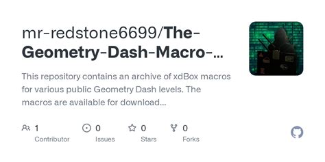 Github Mr Redstone The Geometry Dash Macro Archive This Repository Contains An Archive Of