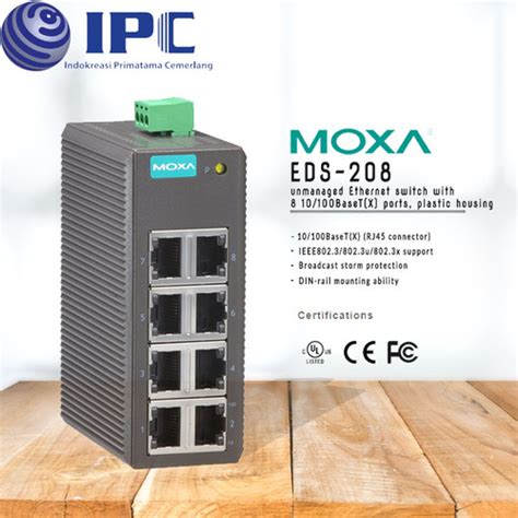 Jual Unmanaged Ethernet Switch 8 Port Moxa Eds 208 With Plastic Housing Jakarta Barat