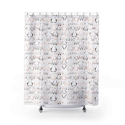 Shower Curtain Boob Etsy