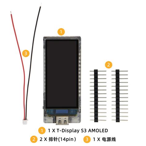 Lilygo T Display S3 Amoled Esp32 S3 191 Inch Amoled Development Board