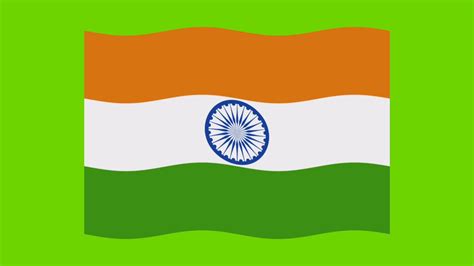 Indian Flag Green Screen Stock Video Footage For Free Download