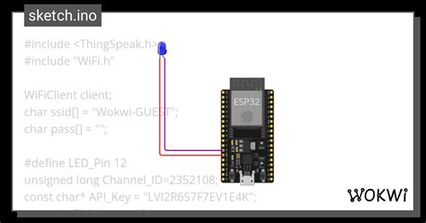 Thingspeakled Wokwi Esp32 Stm32 Arduino Simulator