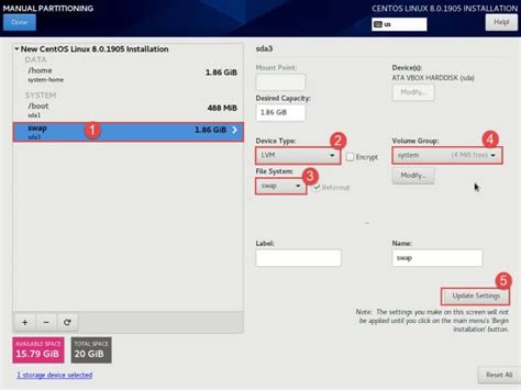 step by step create lvm during installation rhel centos 7 8 golinuxcloud