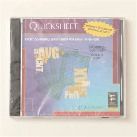 Quicksheet Excel Compatible Spreadsheets Software For Palm Pda
