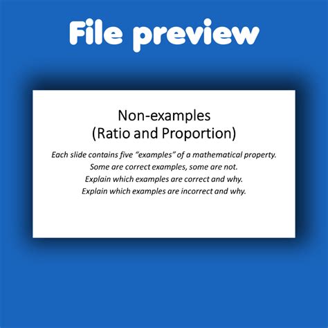 Non Examples Ratio And Proportion Reasoning Tasks Andy Lutwyche