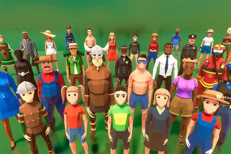 Characters Lowpoly Style Characters Unity Asset Store