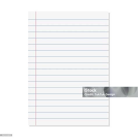종이 줄이 그어진 공책 메모 페이지 학교 교육을 위한 흰색 시트 템플릿 그림 교과서에 대한 스톡 벡터 아트 및 기타 이미지