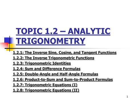 Proof On Sum And Difference Of Trigonometric Identities Pptx