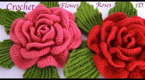 آموزش بافت گل رز با قلاب ویدئو ویراز