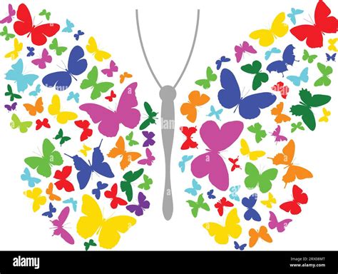 Layered Vector Illustration Of Butterfly Stock Vector Image And Art Alamy