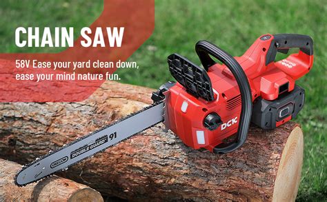 Dck 58v 18 Inch Brushless Cordless Chainsaw Ideal For