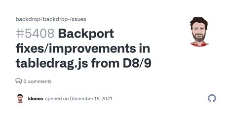Backport Fixesimprovements In Tabledragjs From D89 · Issue 5408