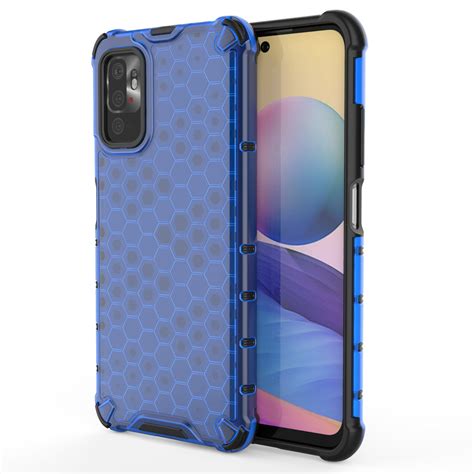 Honeycomb Etui Pancerny Pokrowiec Z Elow Ramk Xiaomi Redmi Note G Poco M Pro Niebieski
