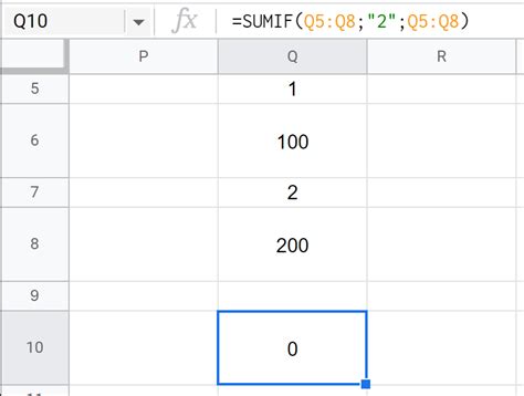 Sumif Function In Google Sheets Returns Always Stack Overflow